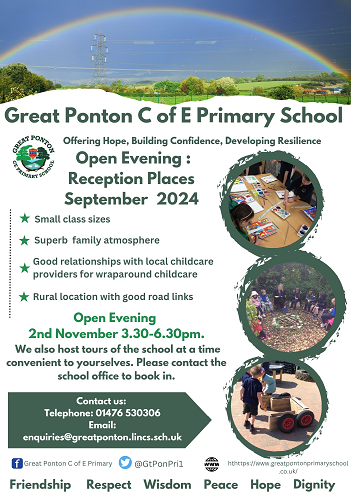 Great Ponton Church of England School - Admissions